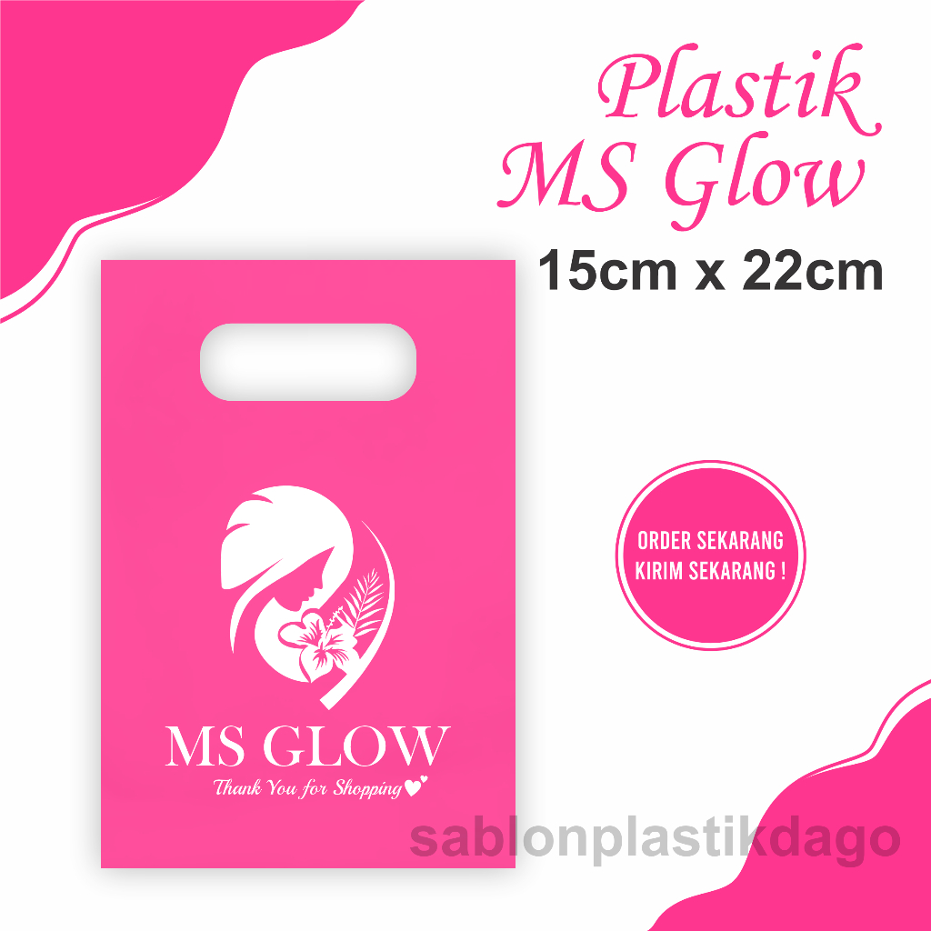 Jual PLASTIK SABLON MS GLOW, Plastik Pink, Plastik Skincare, Plastik ...