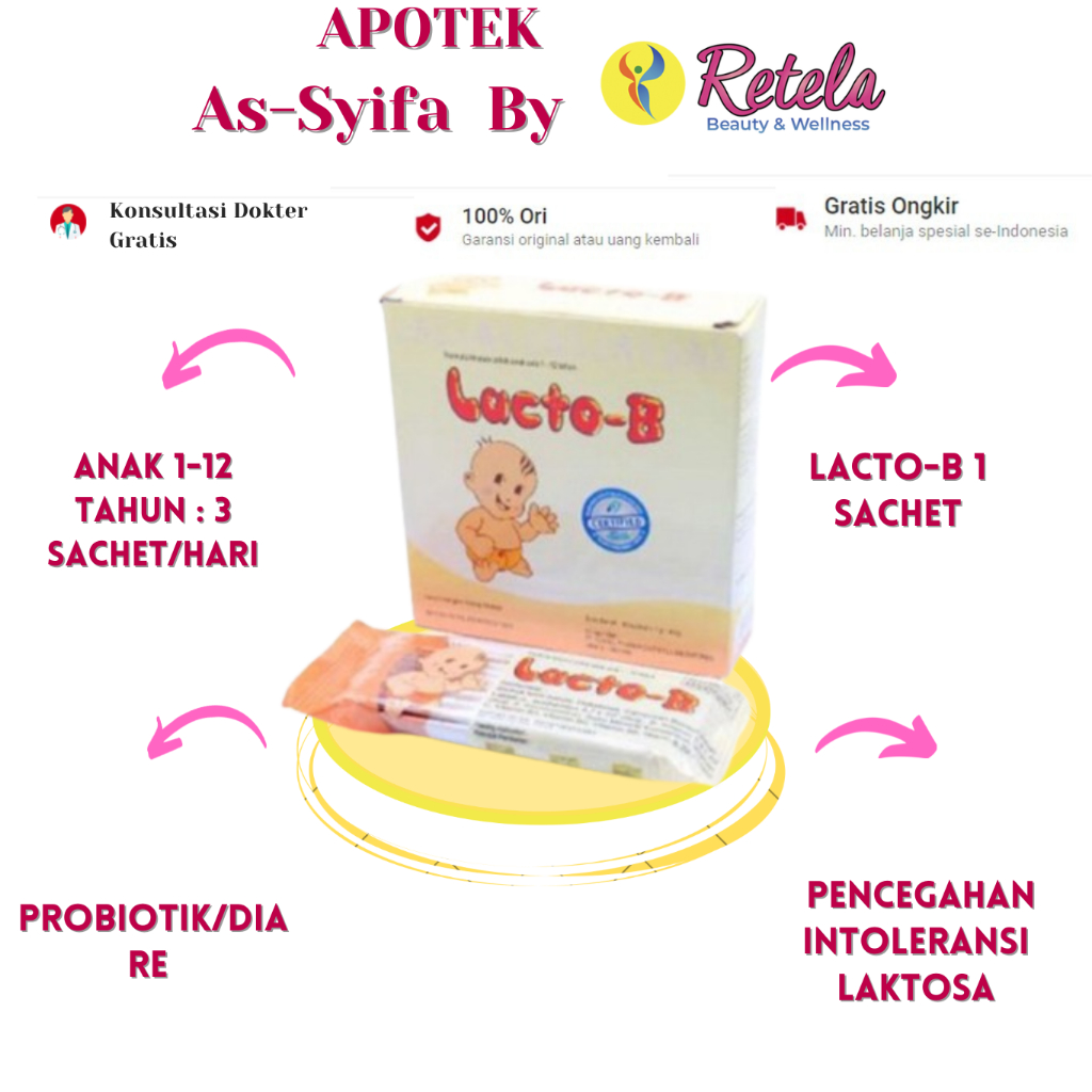 Jual LACTO-B 1 SACHET/ Probiotik/Diare dan pencegahan intoleransi ...
