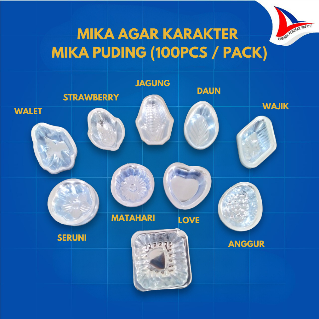 Jual Mika Puding Agar Jelly Wallet Love Hati Seruni Daun Wajik Anggur ...