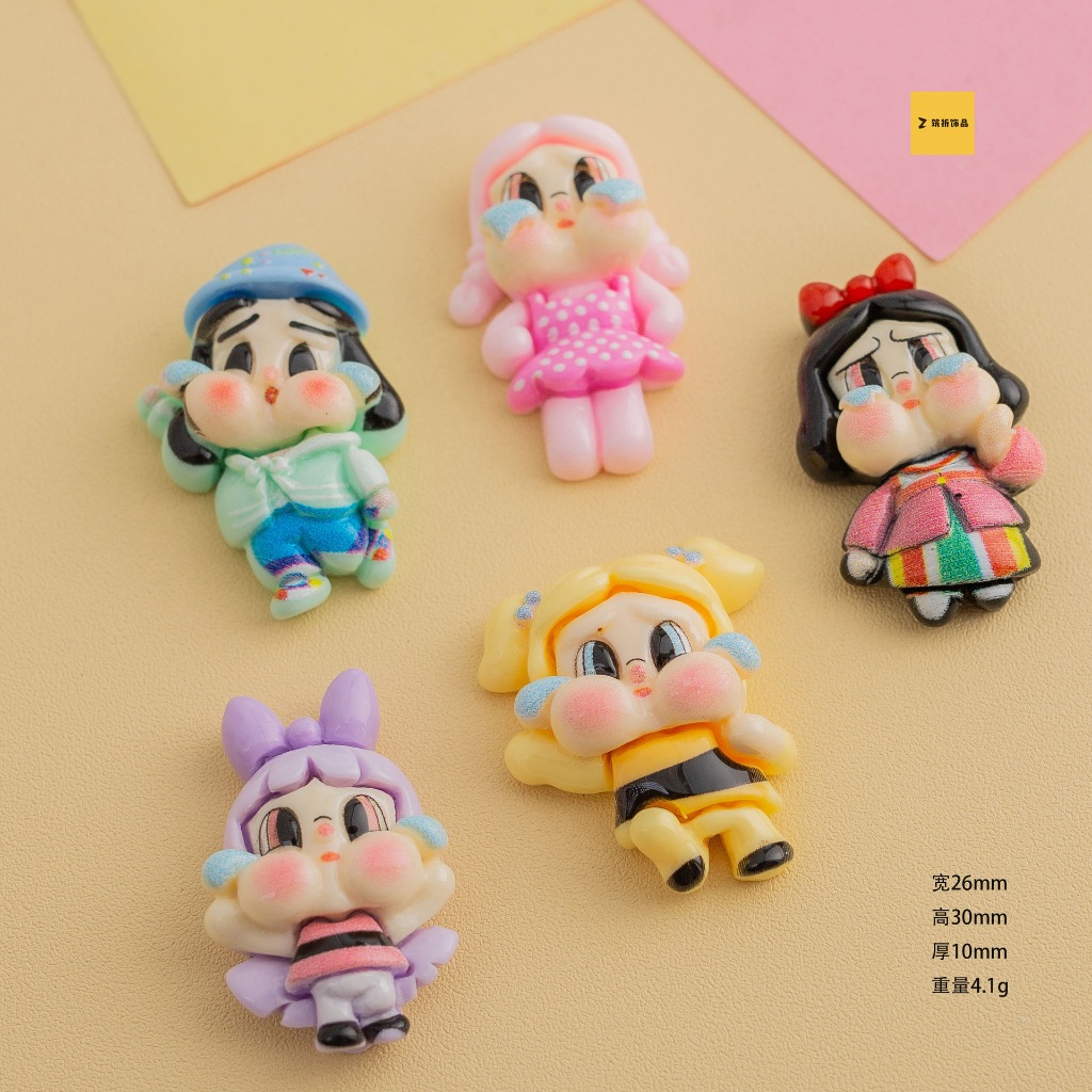 Jual I51 1Set(5Pcs) Resin Clay DIY Glossy (No Lubang) Karakter Cry Baby ...