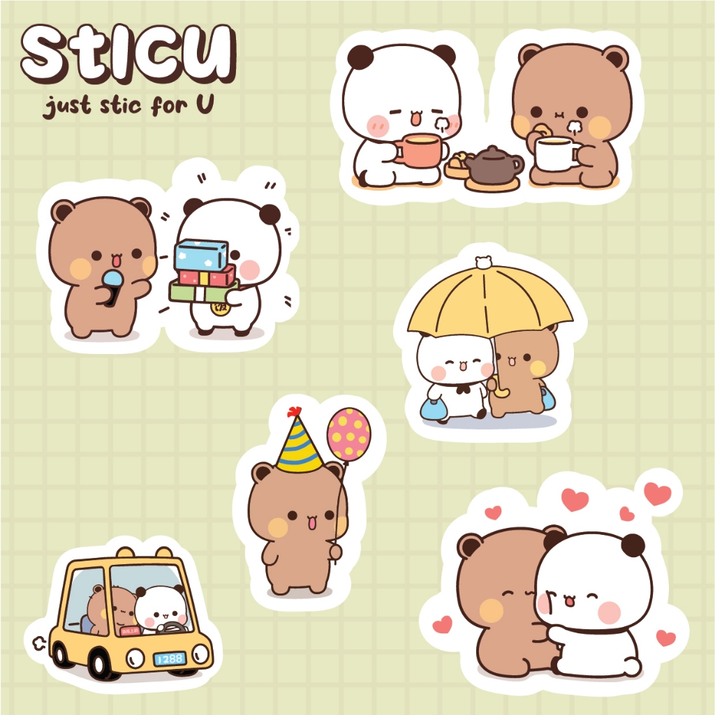 Jual BUBU DUDU SERIES STICKER PACK V2 - STIKER HELM CASE HP LAPTOP ...