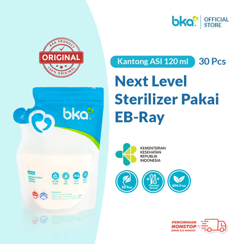 Jual BKA Kantong ASI 120 ml Isi 30 pcs - Wadah Plastik ASI BPA FREE ...