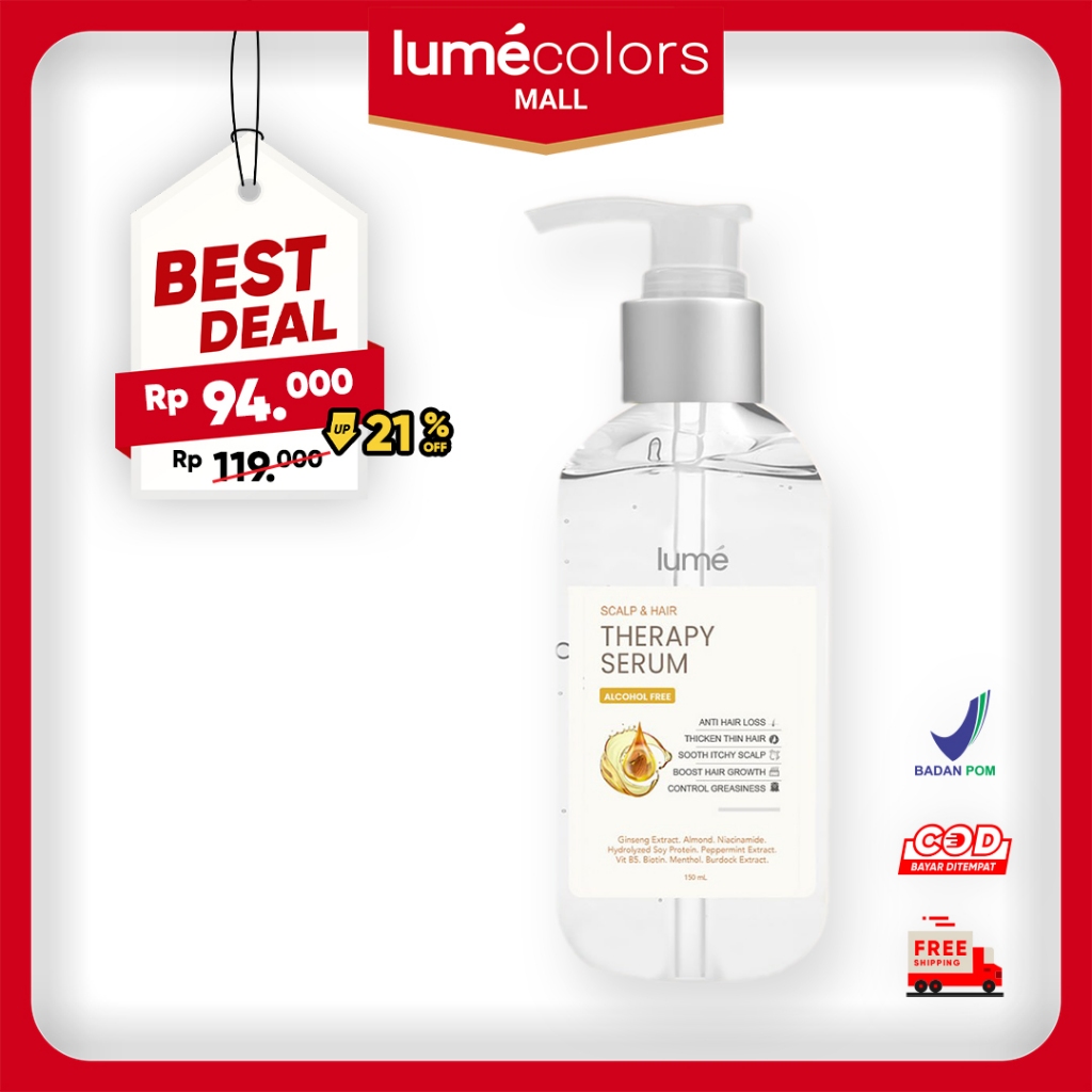 Jual LUME Hair Serum Scalp Therapy Serum Rambut Paraben Free | Shopee ...