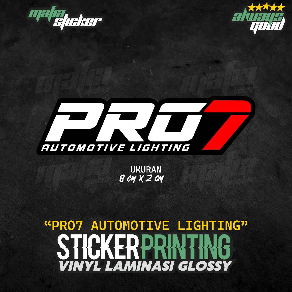 Jual STICKER/STIKER PRINT CUT PRO7 AUTOMOTIVE LIGHTING BILED PROJI ...