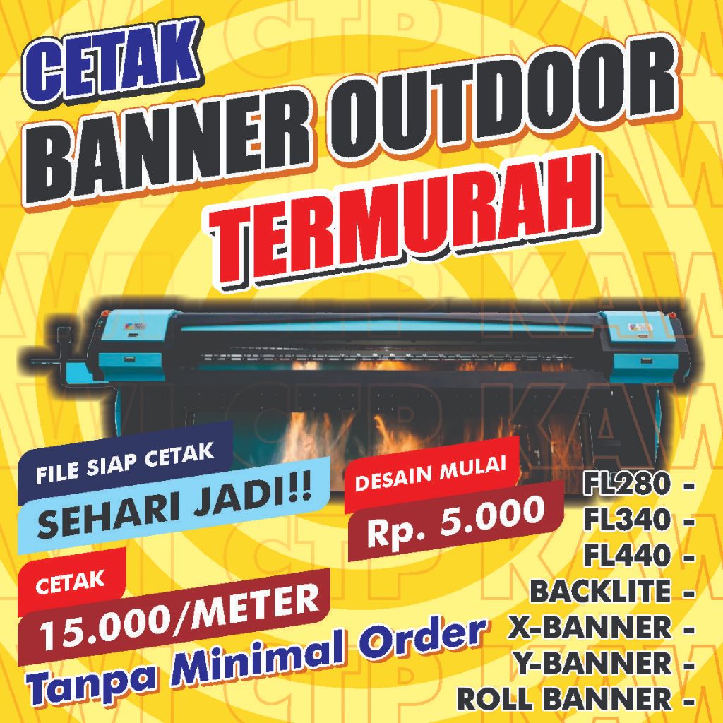 Jual Cetak 1 hari jadi Banner Digital Print Outdoor / Print Spanduk Custom Murah Baliho ...