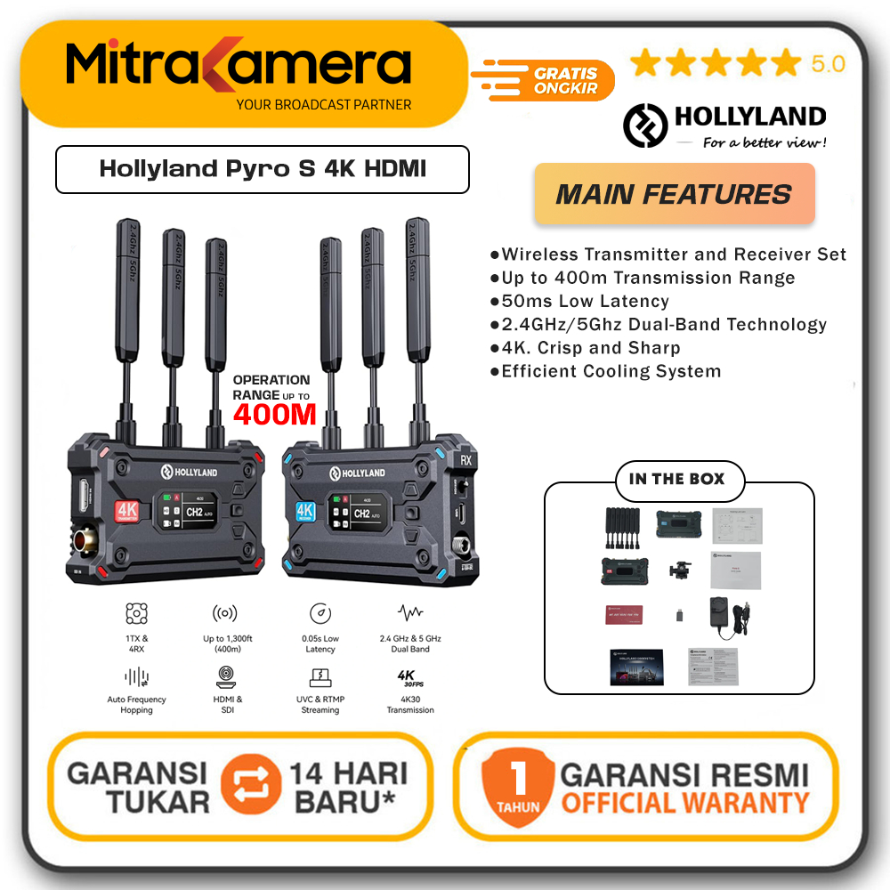 Jual Hollyland Pyro S 4K HDMI Wireless Video Transmission System ...