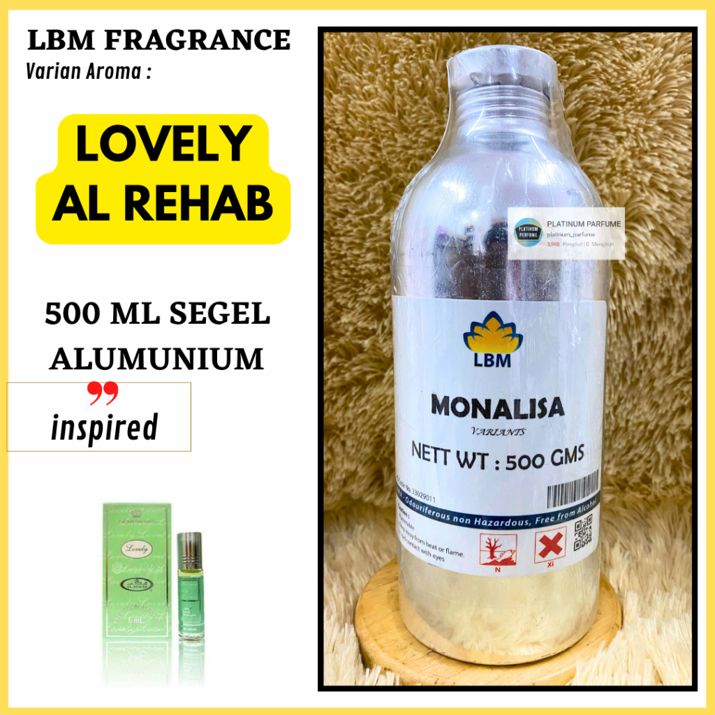 Jual Bibit Parfum LOVELY AL REHAB - MONALISA ( 500 ML Segel Alumunium ...