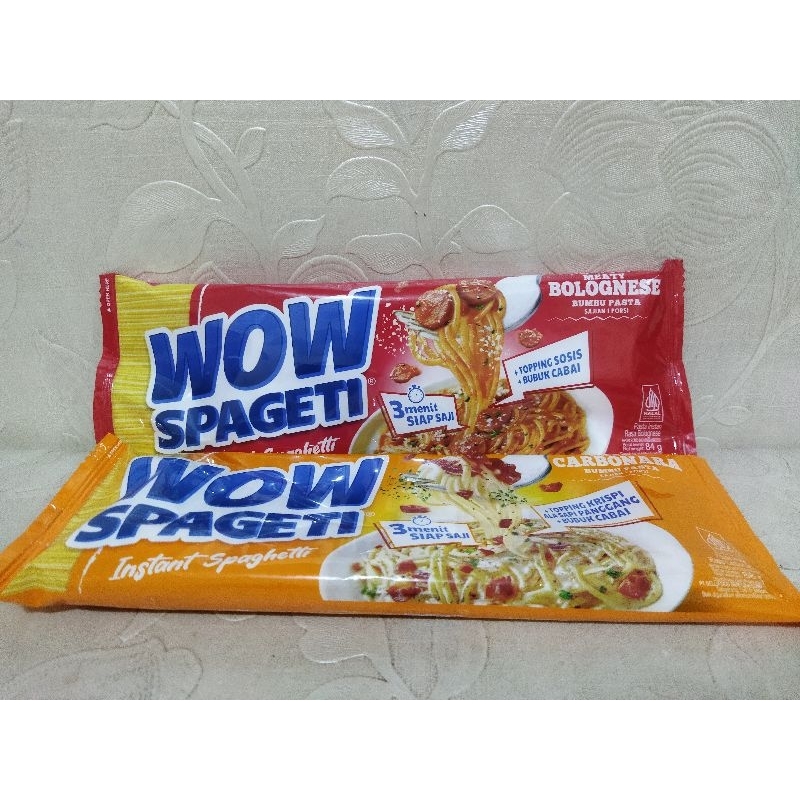 Jual WOW SPAGETI 84 GRAM / WOW SPAGETI INSTANT CARBONARA / WOW SPAGETI BOLOGNESE / WOW SPAGETI ...
