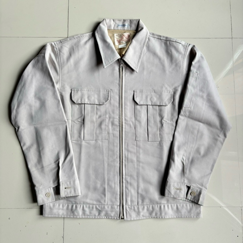 Jual ( Second ) Cream Boxy Work Jacket fit to M - L | Shopee Indonesia