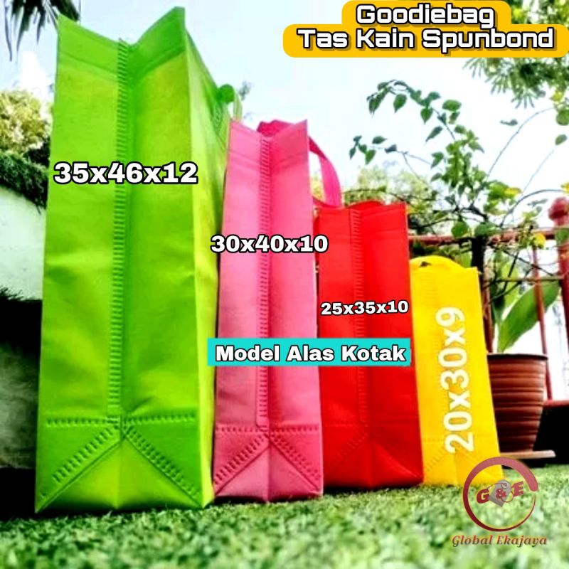 Jual (Model HBPA Box Alas Kotak 75 Gsm) Tas Kain SpunBond Goodie Bag ...