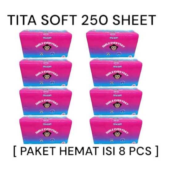 Jual PAKET 8 PAX ~ SBM ~ TITA SOFT Tisu wajah 250's x 2 ply Tita Soft ...