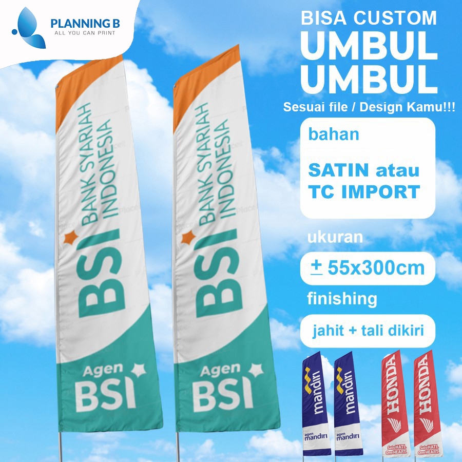 Jual Cetak / Print Umbul-Umbul Ukuran Standar / Custom | Shopee Indonesia