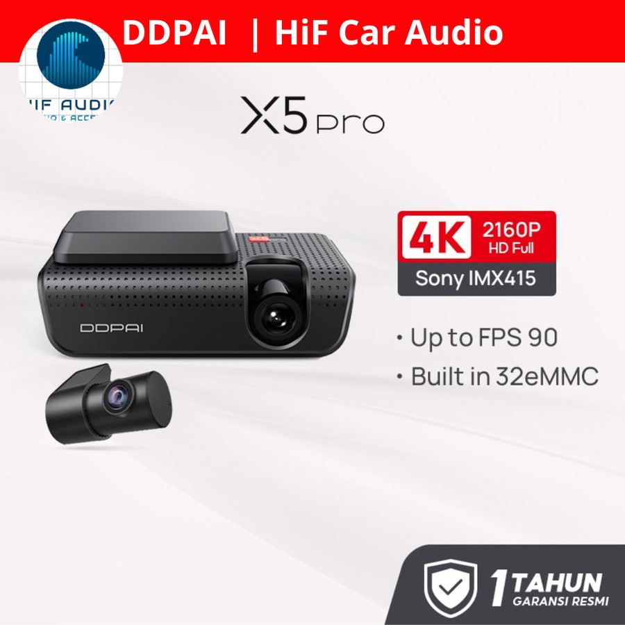 Jual Dashcam Mobil DDPAI X5 Pro 4K 2160P GPS BUILT IN 32GB 90FPS Dual ...