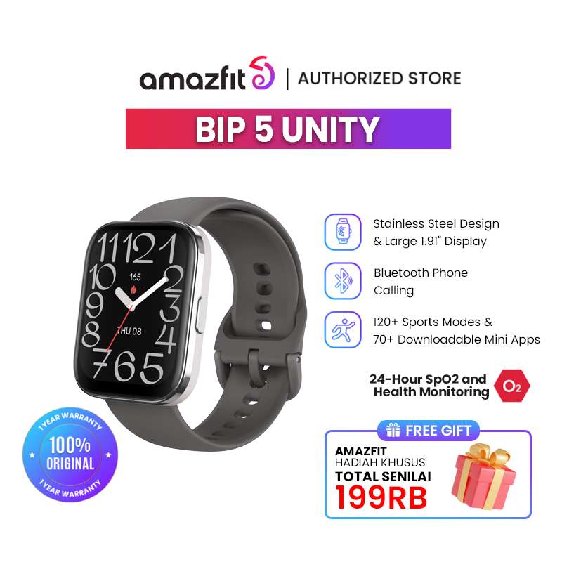 Jual Amazfit Bip 5 Unity 46mm Smartwatch with Bluetooth Phone Call | 1. ...