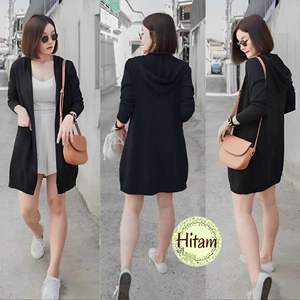 Jual RO Cardigan Rajut Hoodie Ld 90 - 100 cm P 80 cm B 250 gr Cotton ...