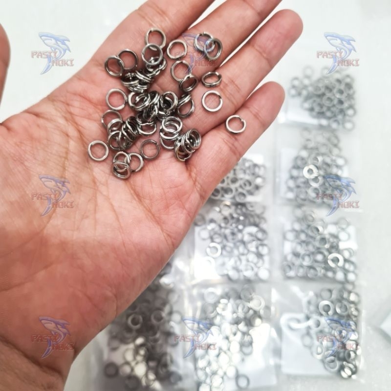 Jual Split ring stainless ISI 50 Pipih TEBAL/ sambungan spoon ...