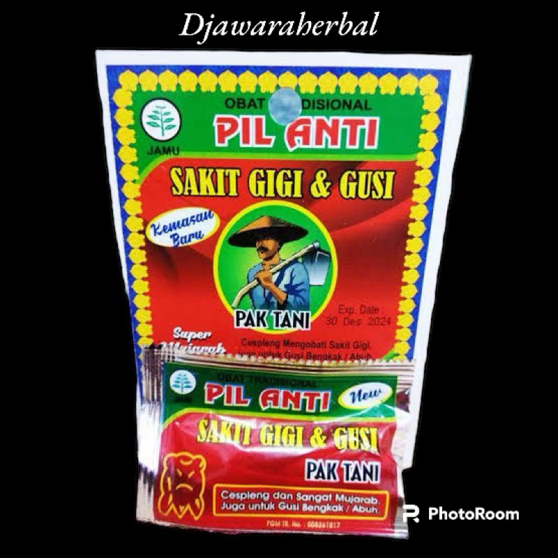 Jual Pak Tani Pil sakit gigi isi 12 sacset Jos | Shopee Indonesia