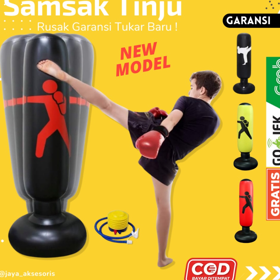 Jual Dijamin Asli Samsak Tinju Gantung Anak Berdiri Dewasa Alat Latihan ...