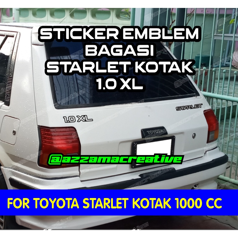 Jual SERBA SERBI Stiker 1 XL Starlet Kotak Replika Emblem | Shopee ...