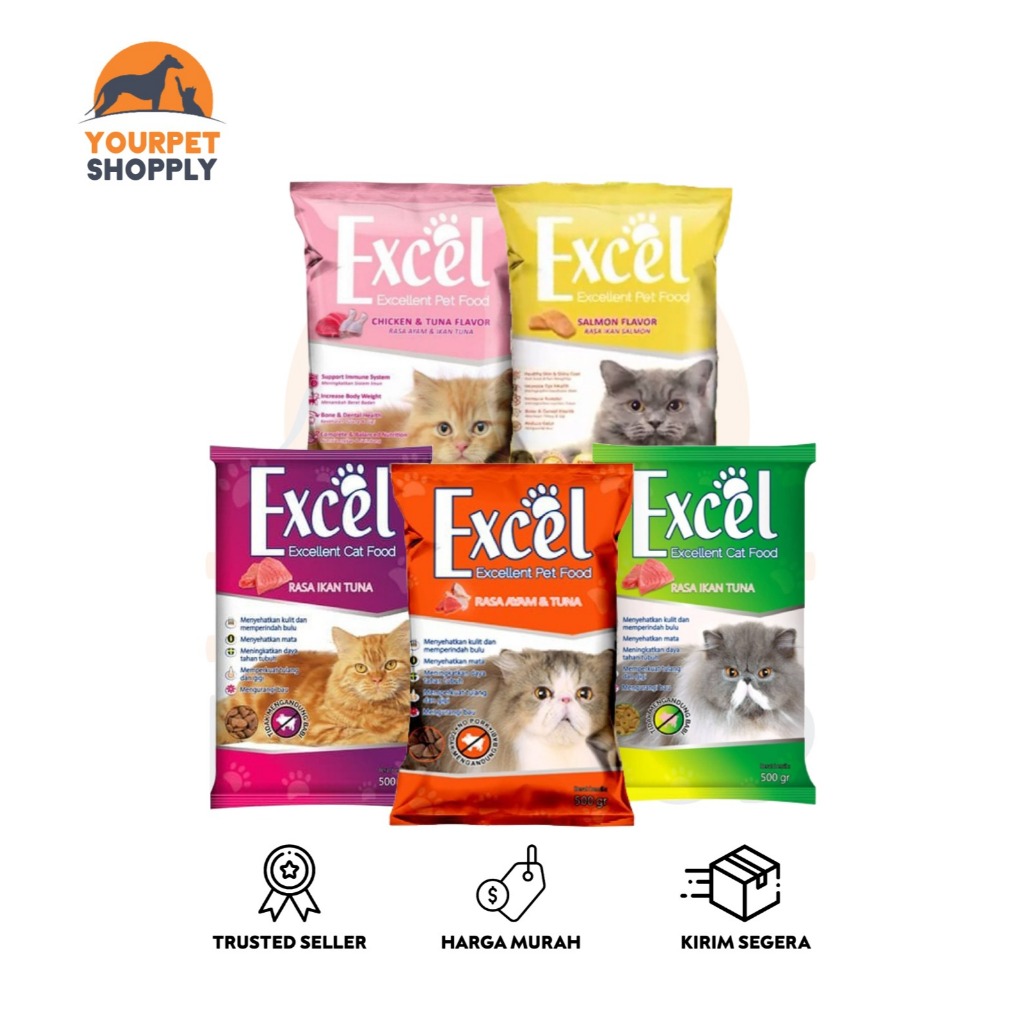 Jual EXCEL Cat Food Dry Freshpack 500gr Makanan Kucing kering All ...