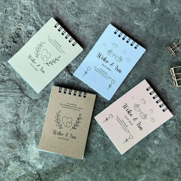 Jual Souvenir Notebook Custom Nama Tulisan Aesthetic Mewah Murah ...