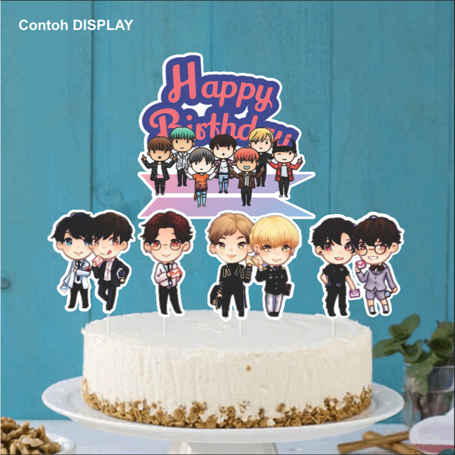 Jual Topper Kue Cake Kertas BTS Lucu Keren Kartun | Shopee Indonesia