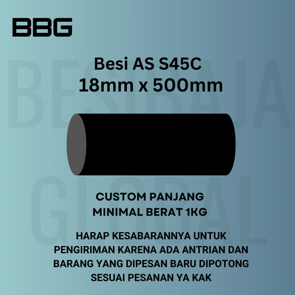 Jual BESI AS S45C 18mm x 500mm | Shopee Indonesia