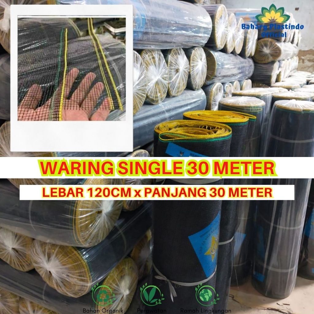 Jual Jaring Waring Ikan Benang Single Jaring Pagar Kandang Per 30 Meter ...