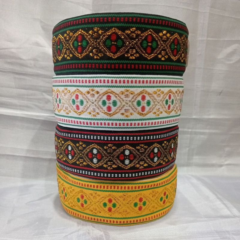 Jual Renda Tepi 41mm Bordir 298/Renda Tepi isi -+18 meter/Tepi Saput ...