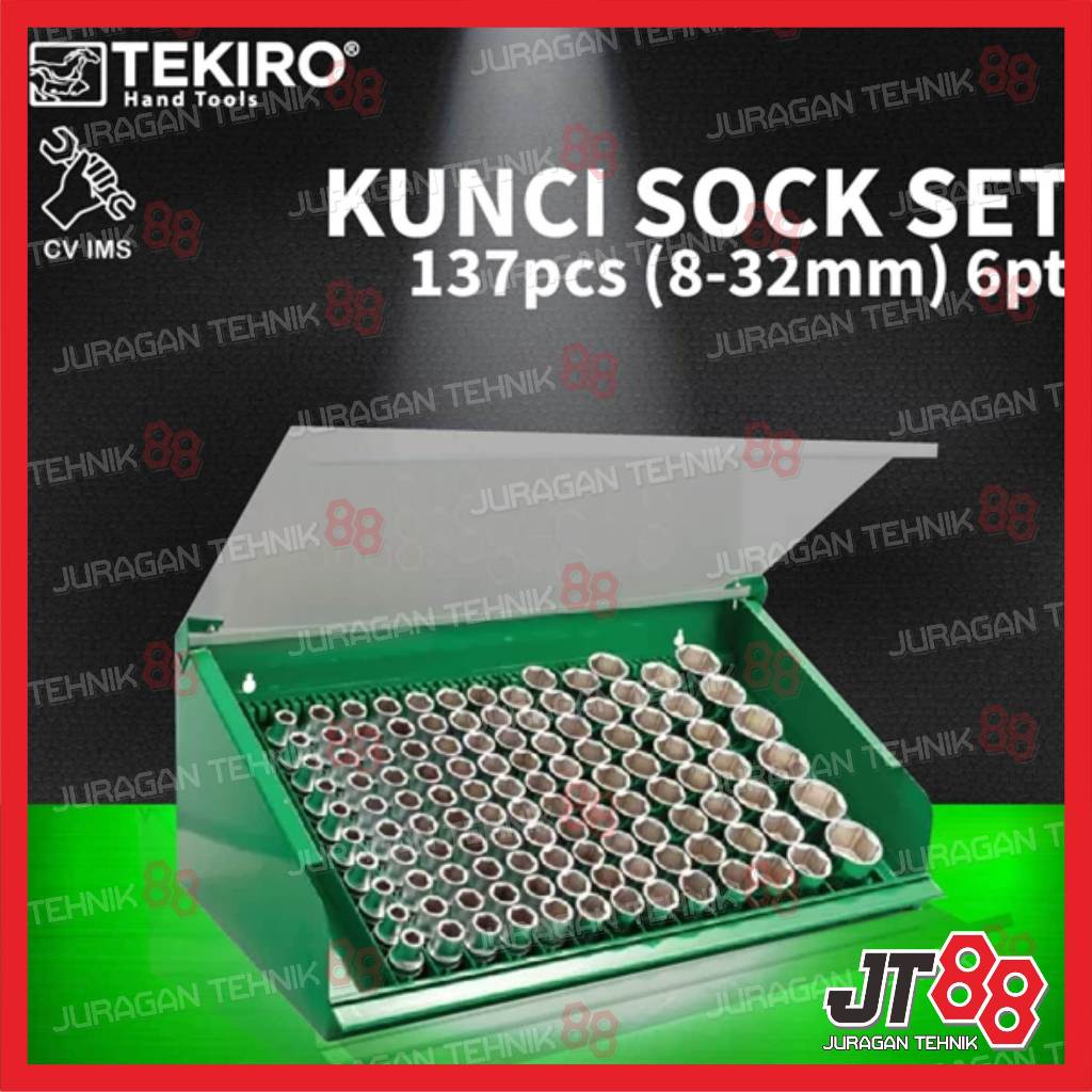 Jual Tekiro Socket Chest Set 1/2" 137 PCS / Kunci Sock Set 137 Pcs 1/2 ...