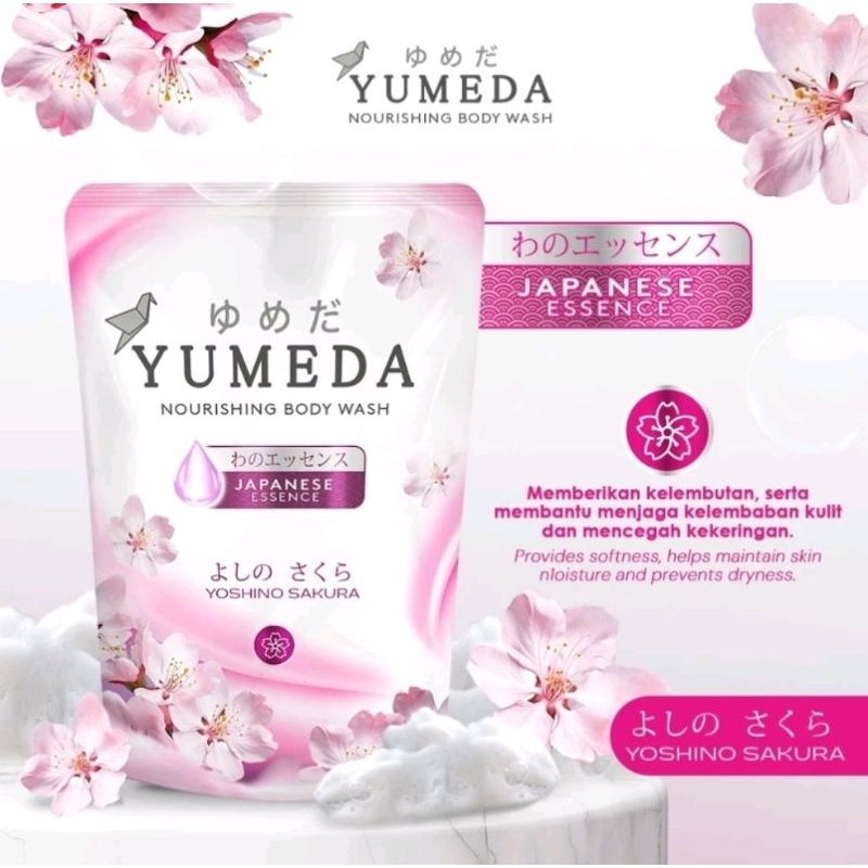 Jual (BPOM) YUMEDA Nourishing body wash pouch 400 ml / sabun mandi ...
