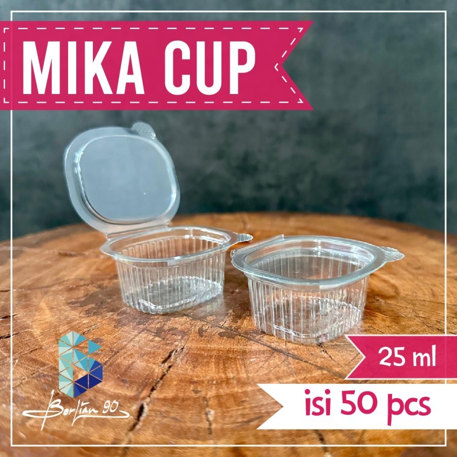 Jual Sauce Cup Mika 25 ml isi 50 pcs Plastik termurah / Cup Saus 25 ml ...