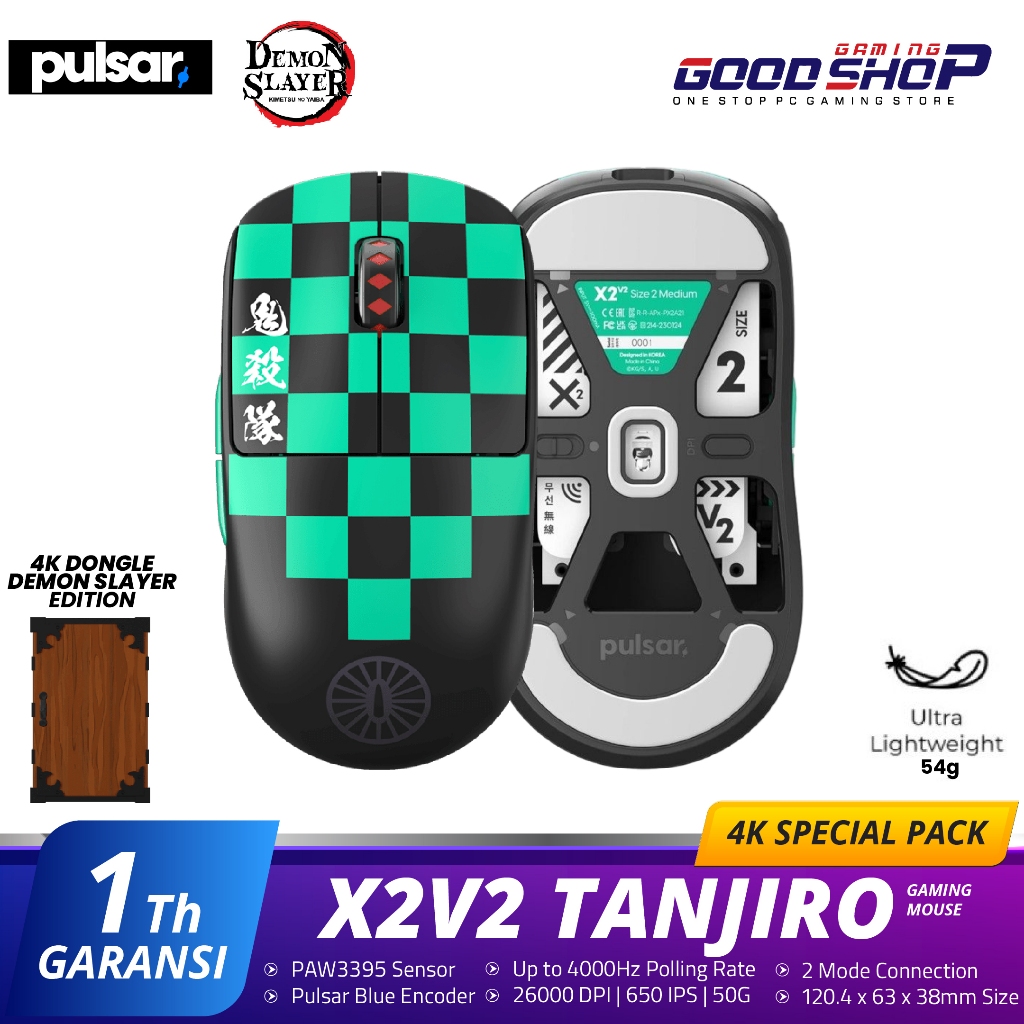 Jual Pulsar X2V2 / X2 V2 4K Special Pack Wireless Gaming Mouse Tanjiro ...