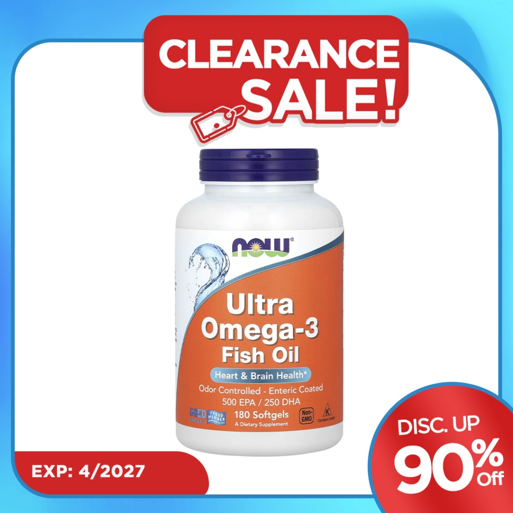Jual NOW Ultra Omega-3 500 EPA / 250 DHA 180 Sgels - fish oil minyak ikan | Shopee Indonesia