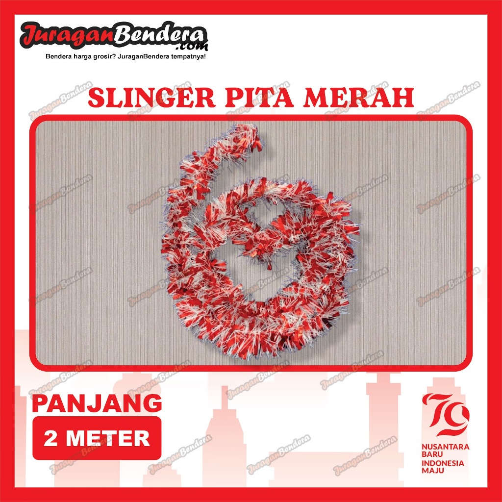 Jual Slinger Rumbai Pita Merah (Persegi) | Shopee Indonesia