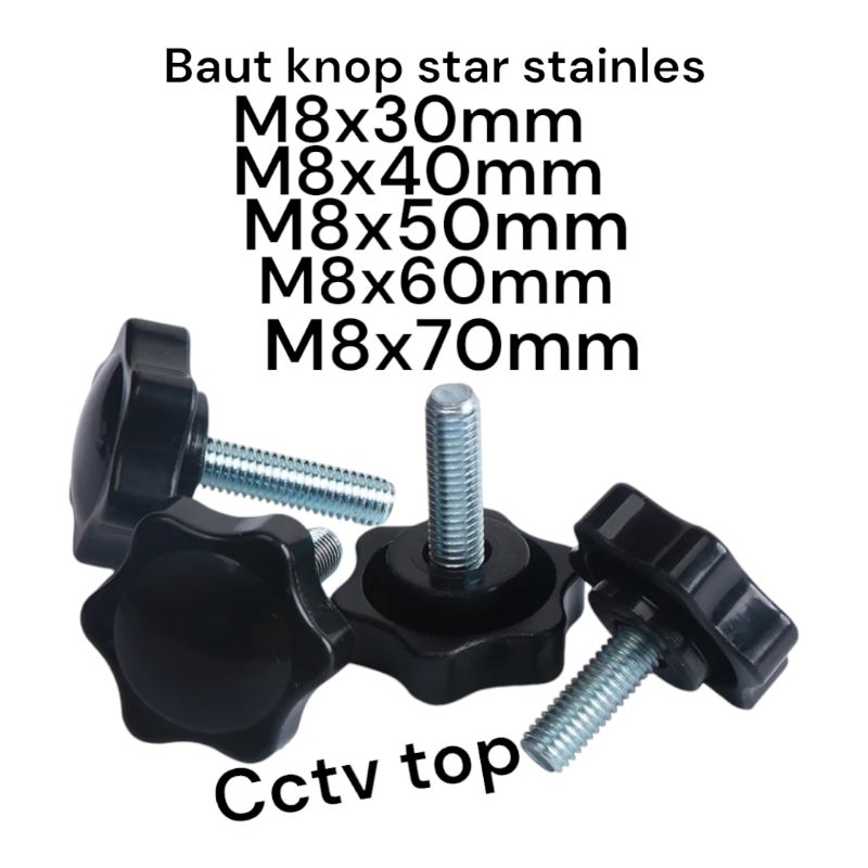 Jual BAUT KNOP STAR STAINLES M8X 30 40 50 60 70MM | Shopee Indonesia