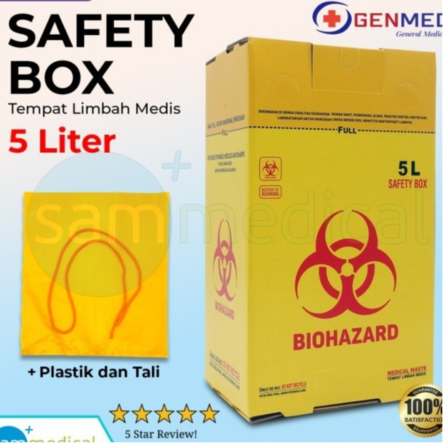 Jual GENMED Safety Box / Tempat Limbah Medis / Tempat Sampah Medis / Biohazard | Shopee Indonesia
