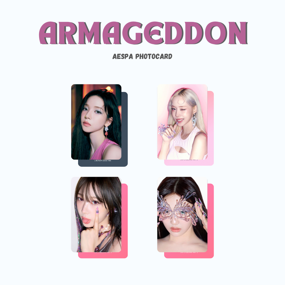 Jual [4 pcs] Photocard Aespa : Armageddon - by Aera Kpop Merch | Photocard Unofficial Aespa ...