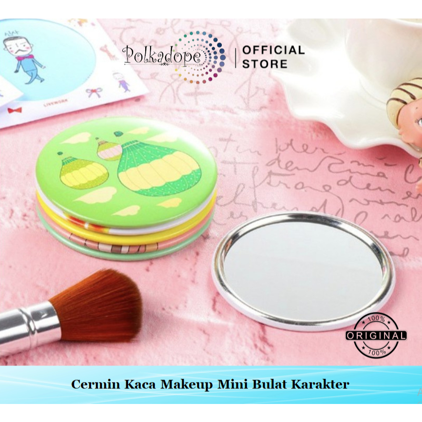 Jual Cermin Kaca Makeup Mini Bulat Karakter Cermin Dandan Souvenir ...