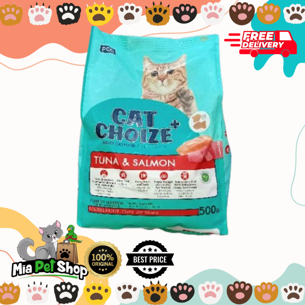 Jual Dry Cat Food Cat Choize Plus Tuna Salmon Adult 500G - Makanan ...