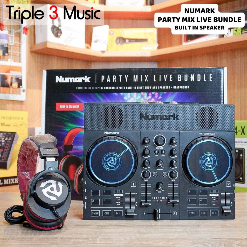 Jual PAKET ALAT DJ Numark party mix LIVE Bundle With NUMARK HEADPHONE ...