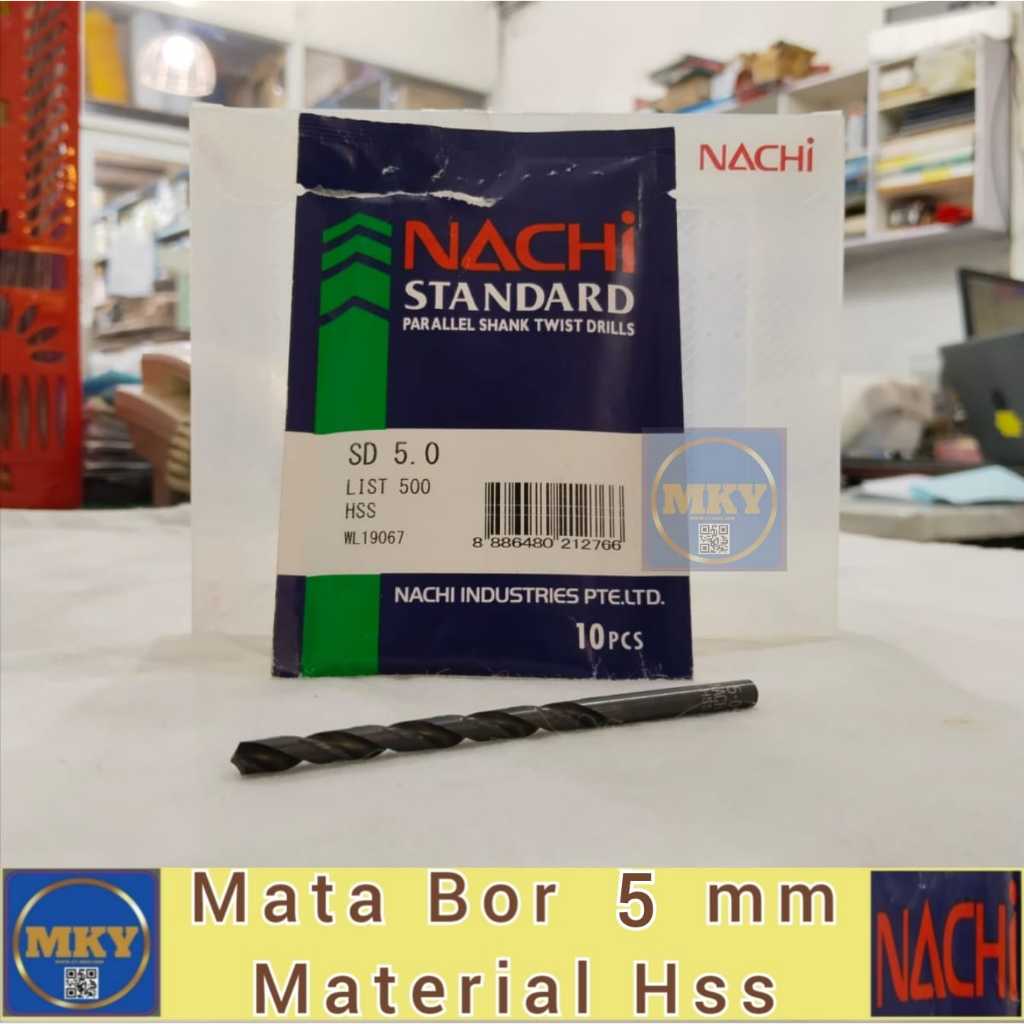 Jual NACHI Mata Bor Besi HSS 5 mm ASLI ORIGINAL 5mm | Shopee Indonesia