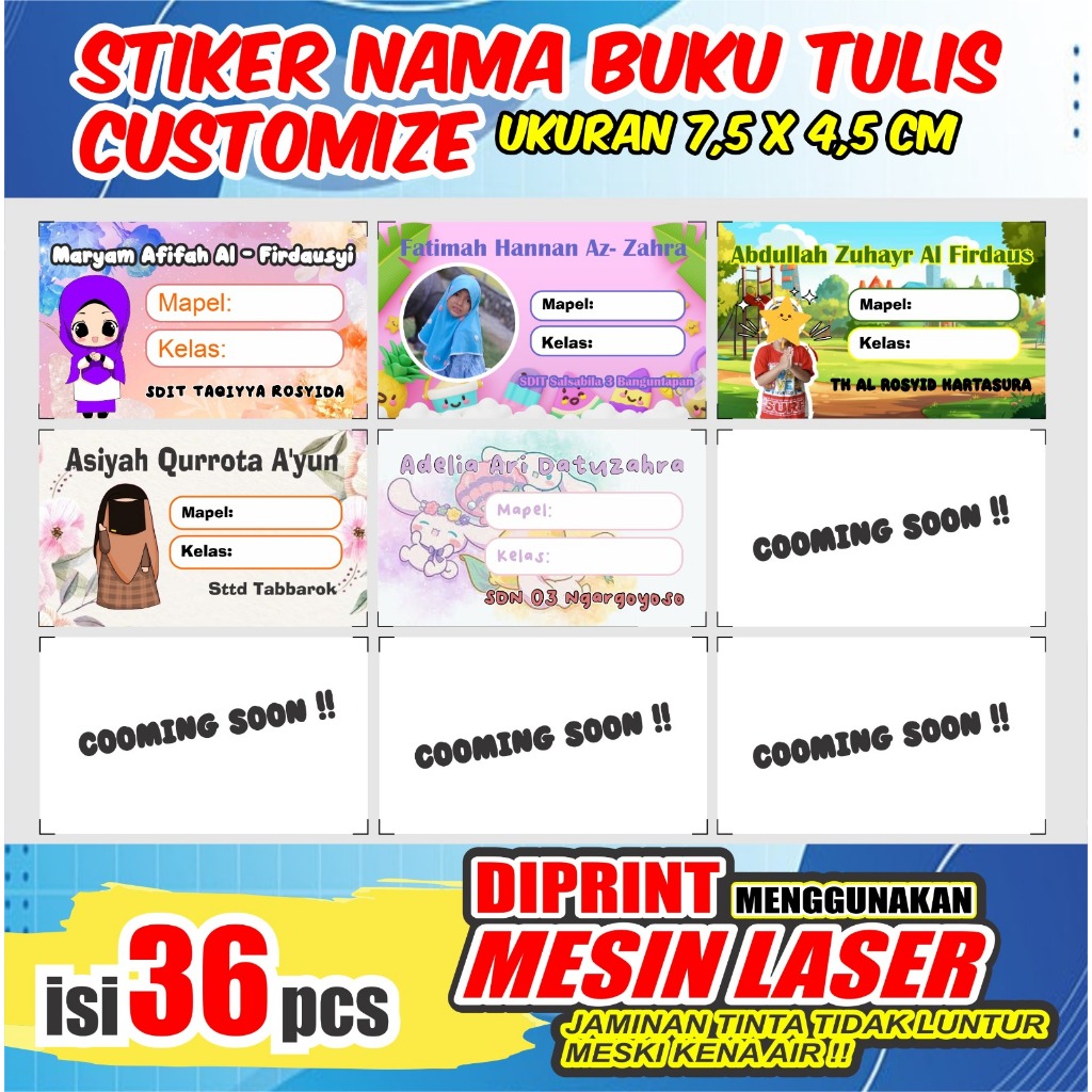 Jual STIKER NAMA BUKU TULIS / MATA PELAJARAN / STIKER BUKU PELAJARAN ... Jual STIKER NAMA BUKU TULIS / MATA PELAJARAN / STIKER BUKU PELAJARAN ...