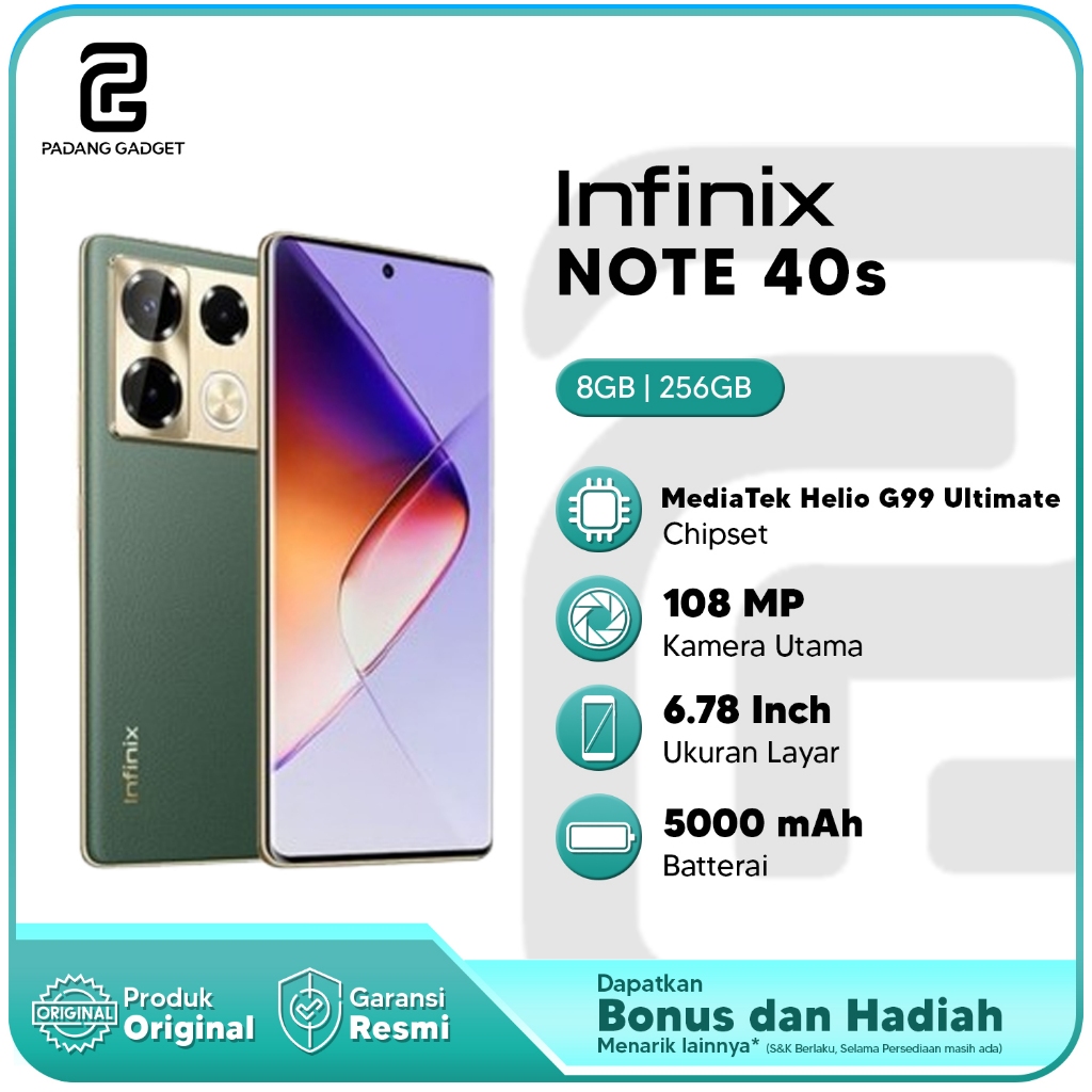 Jual Infinix Note 40s [8/256 GB] "Curved Display" Smartphone Original ...