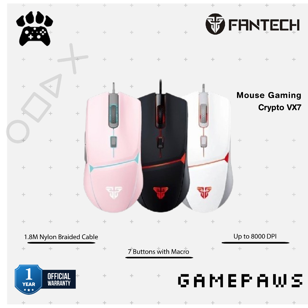Jual Fantech Gaming Mouse VX7 Button Gaming Mouse 8000 DPI VX 7 ...