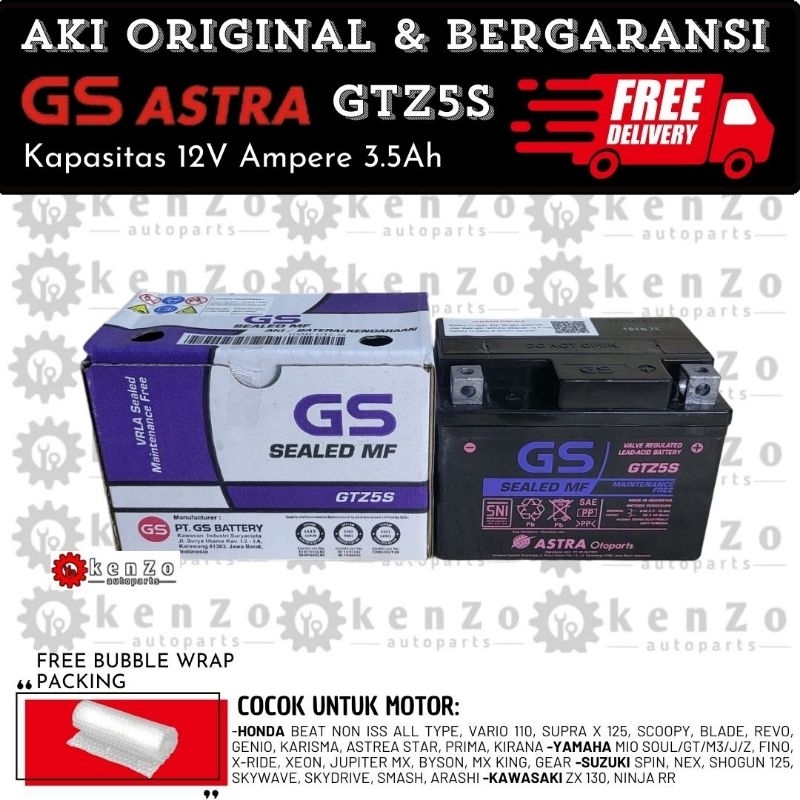 Jual [Resmi Astra] [Cod] Aki Gs Motor matic Honda Stylo Vario 110 ...