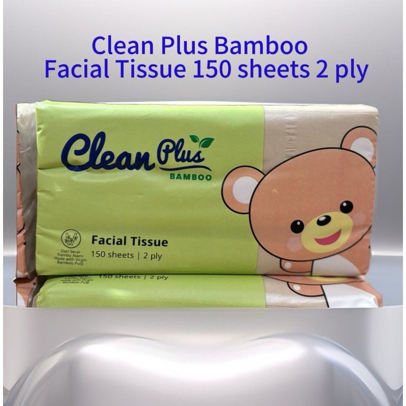 Jual CLEAN PLUS BAMBOO-Tissue/Tisu 150 sheets/2 ply/Tissue Bamboo ...