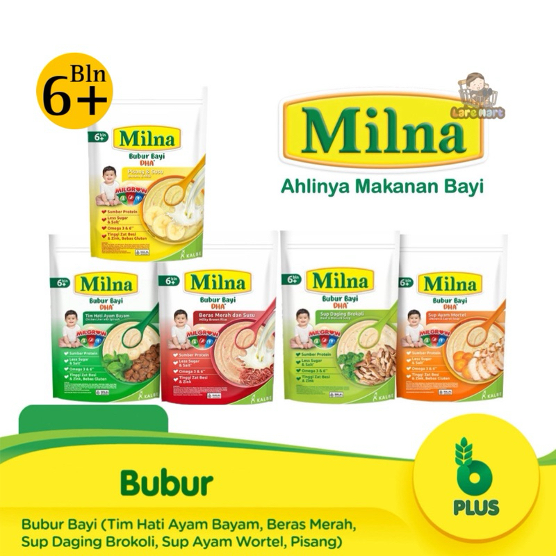 Jual Milna Bubur Bayi 6+Bulan 120g | Shopee Indonesia