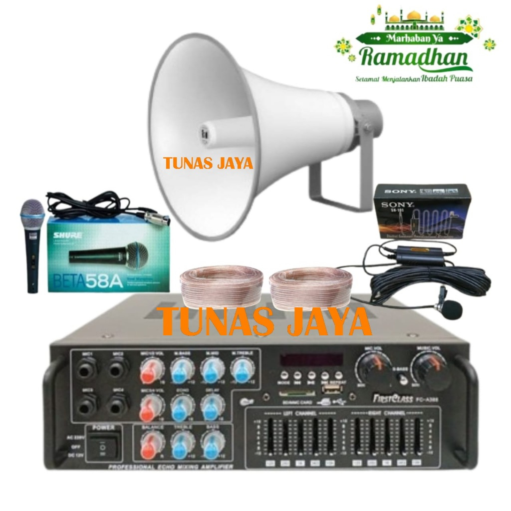 Jual paket sound system / paket toa speaker corong Toa outdoor musholla ...