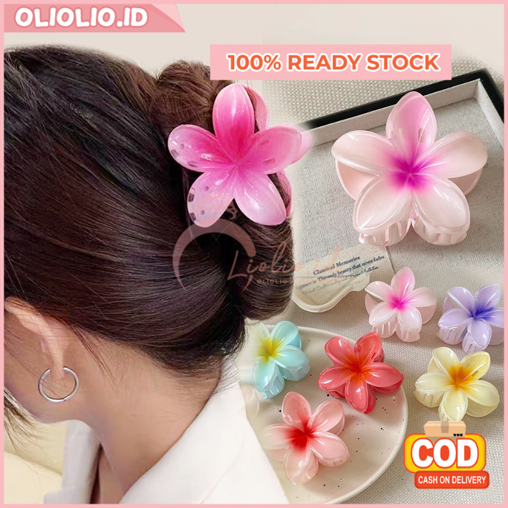 Jual Jepit Rambut Korea Wanita Jedai Bunga Kamboja Hair Clip Gaya ...